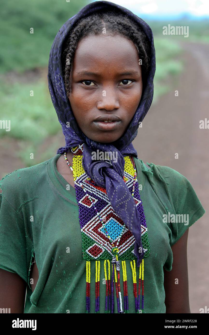 SOUTH OMO - ETHIOPIA - NOVEMBER 26, 2011: Portrait of the unidentified ...