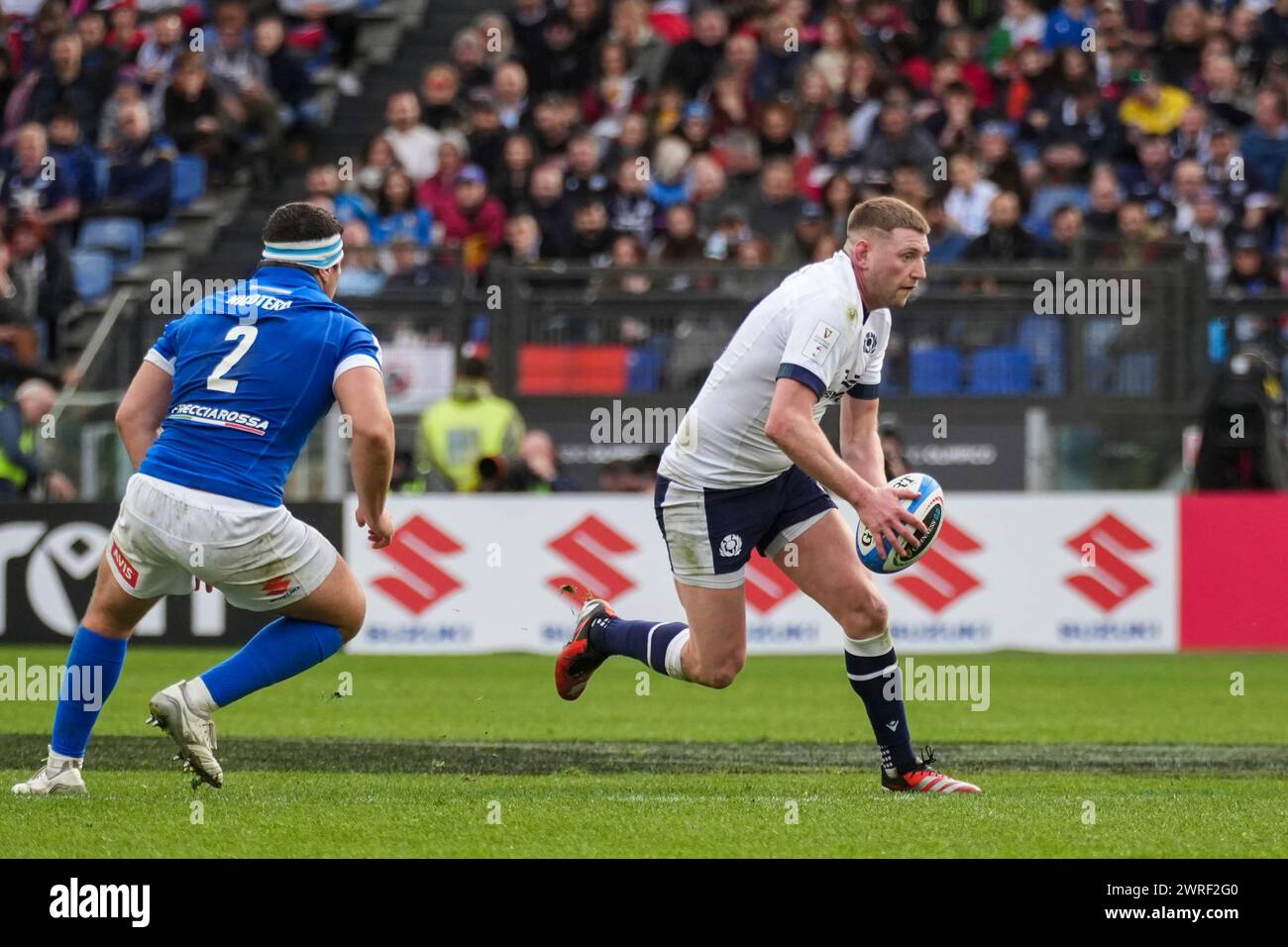 Finn Russell of Scotland seen in action during the Guinness Six Nations ...