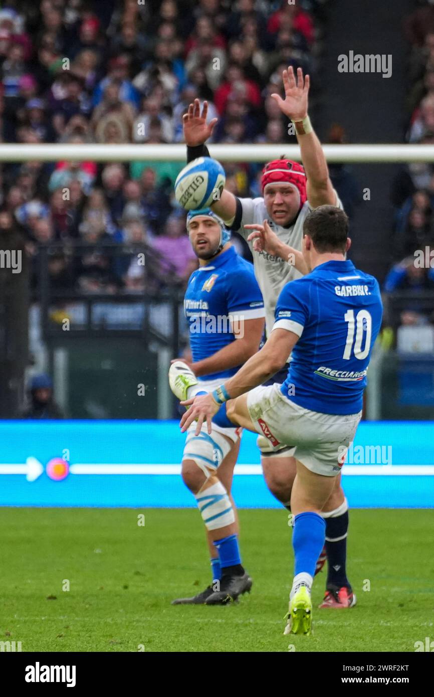 Paolo Garbisi of Italy seen in action during the Guinness Six Nations ...