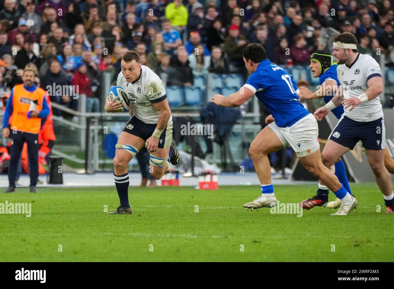 Jack Dempsey of Scotland seen in action during the Guinness Six Nations ...