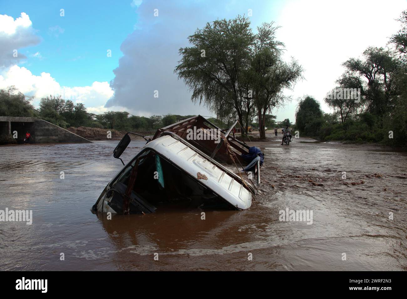 SOUTH OMO - ETHIOPIA - NOVEMBER 22, 2011: A car accident drowned, in ...