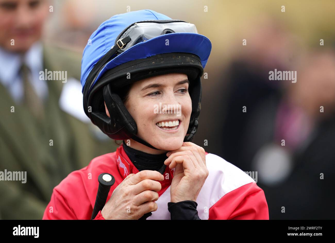Jockey Rachael Blackmore on day one of the 2024 Cheltenham Festival at Cheltenham Racecourse ...