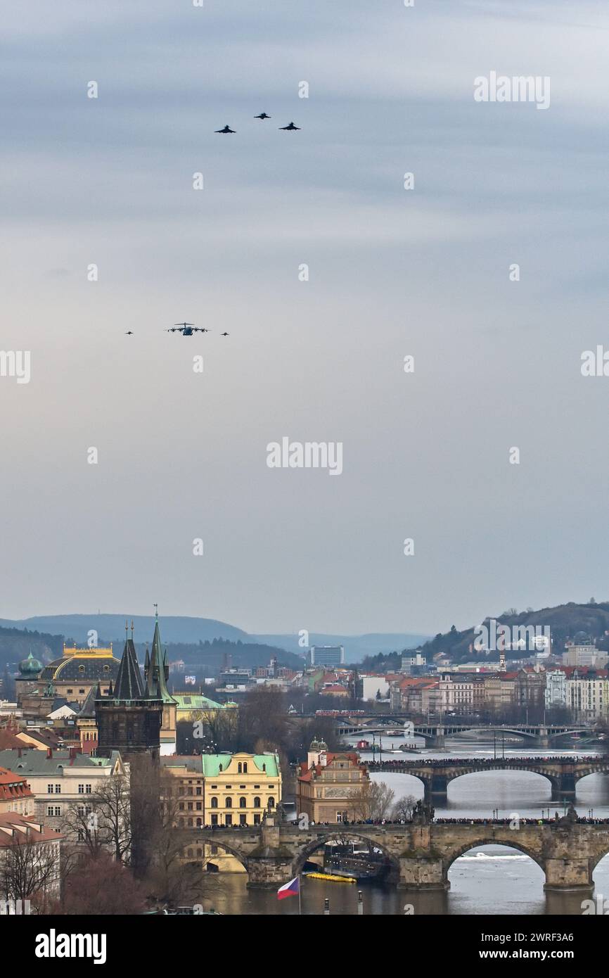 International flyover of NATO Allied Defender 2024 aircraft on 25th ...