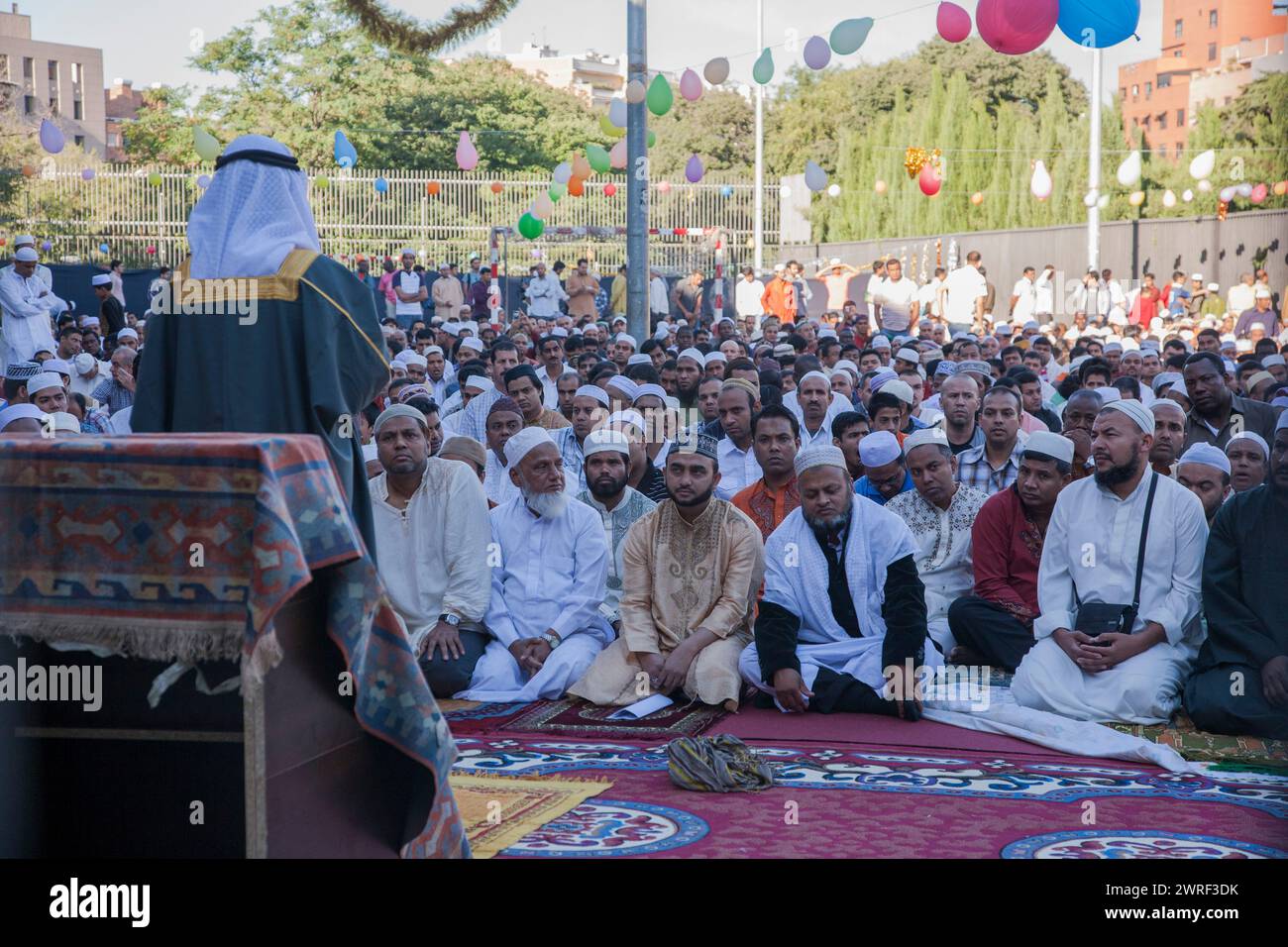 Madrid, Spain - September 10, 2010 : Muslims celebrating Eid al-Fitr ...