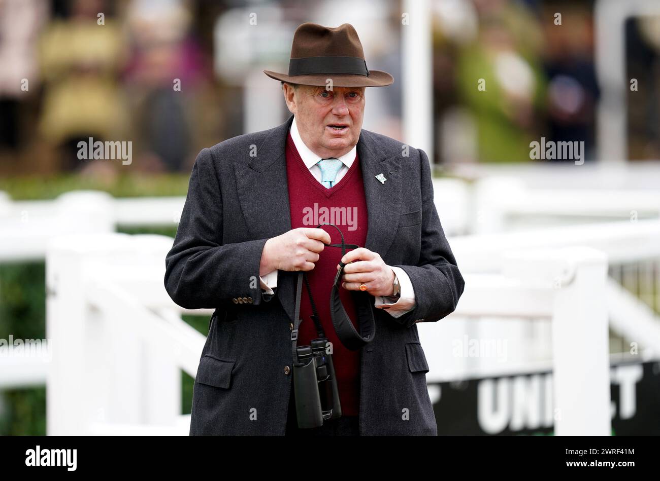 Horse trainer Nicky Henderson on day one of the 2024 Cheltenham ...