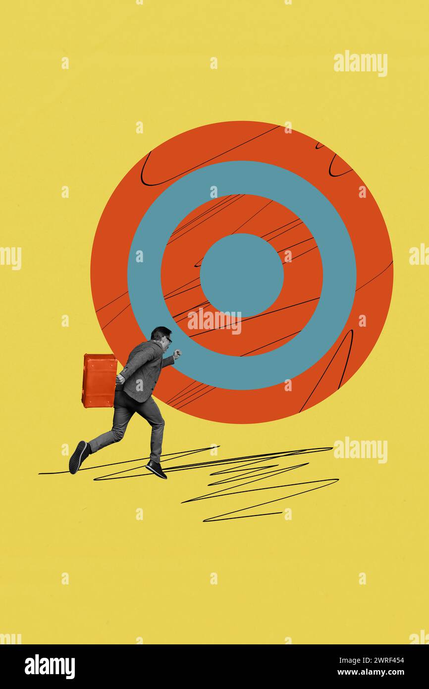 3D photo collage composite trend artwork sketch image of office worker ...