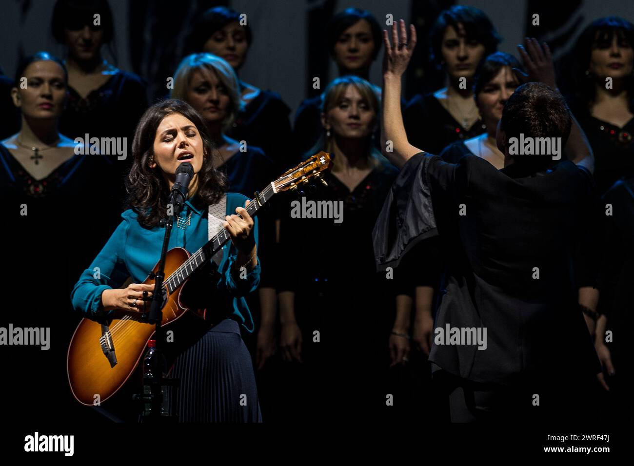 The british singer Katie Melua plays live at the Cirque Royal with the ...