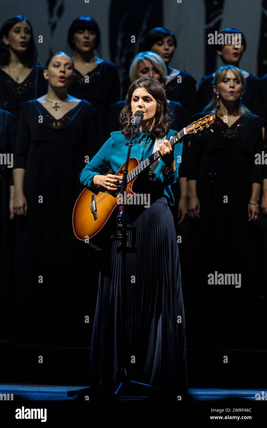 The british singer Katie Melua plays live at the Cirque Royal with the ...