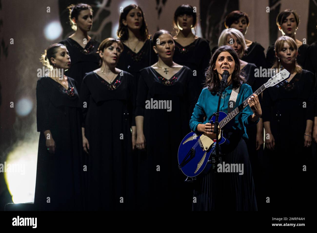 The british singer Katie Melua plays live at the Cirque Royal with the ...