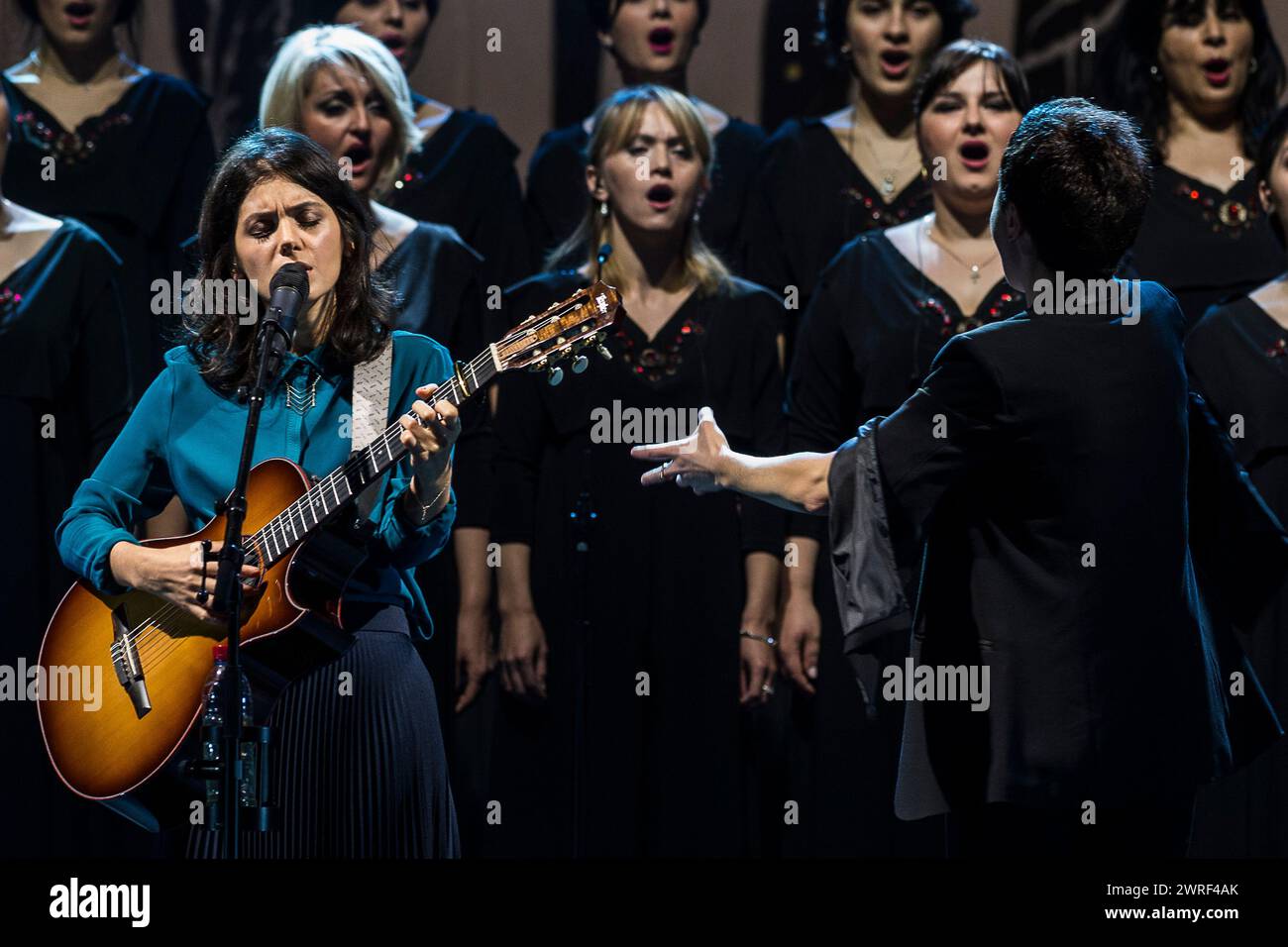 The british singer Katie Melua plays live at the Cirque Royal with the ...