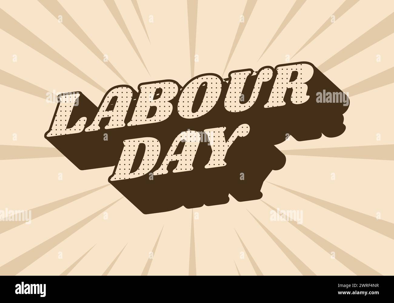 Labour day. Text effect design in vintage color with eye catching ...