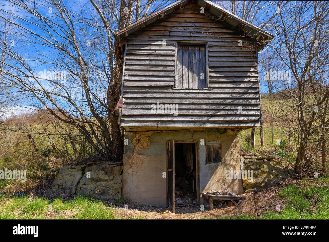 Left to the outside elements this abandoned agricutural build is still ...