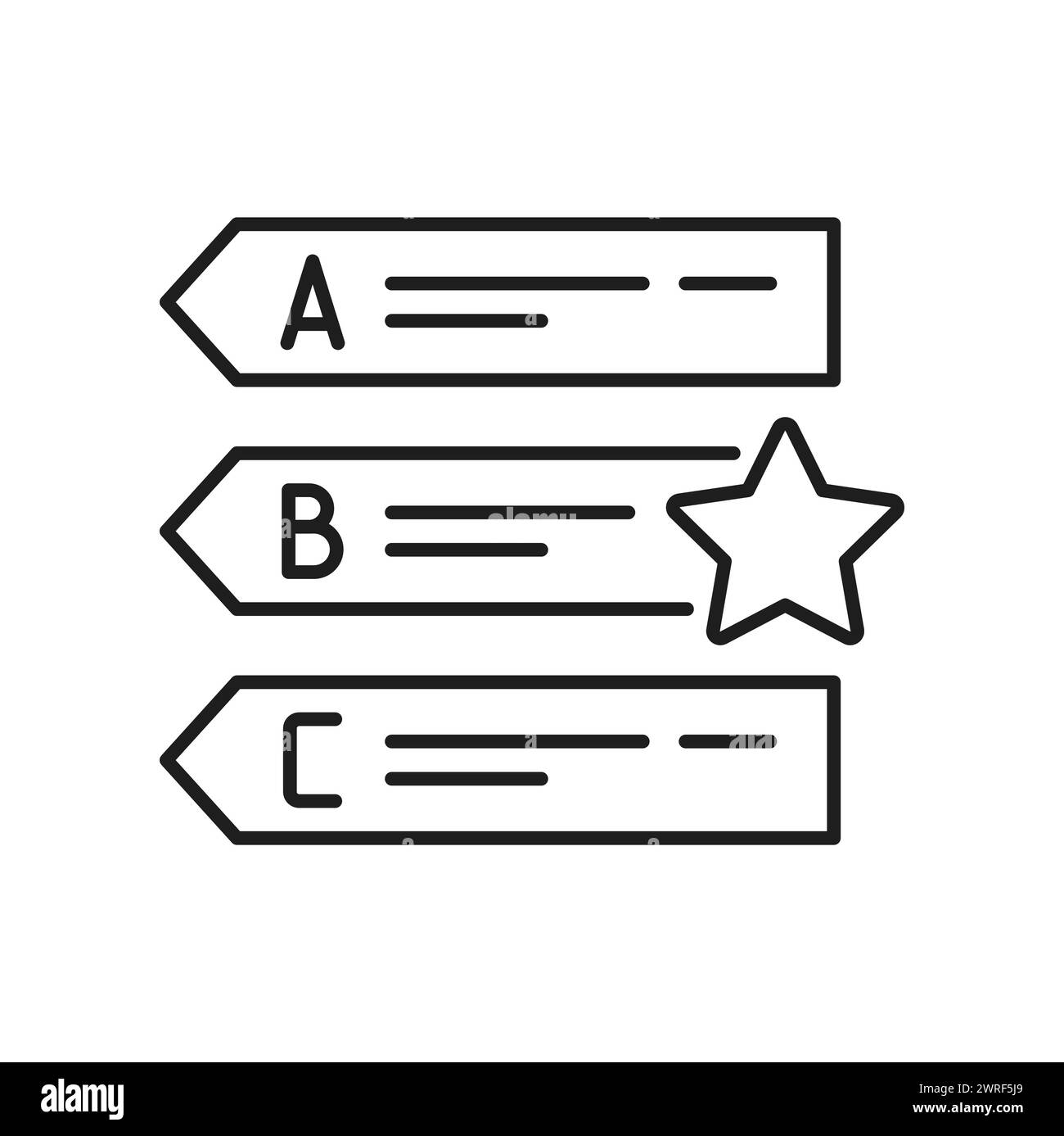 Planning icon. Project, goal, management and schedule symbol. Outline ...