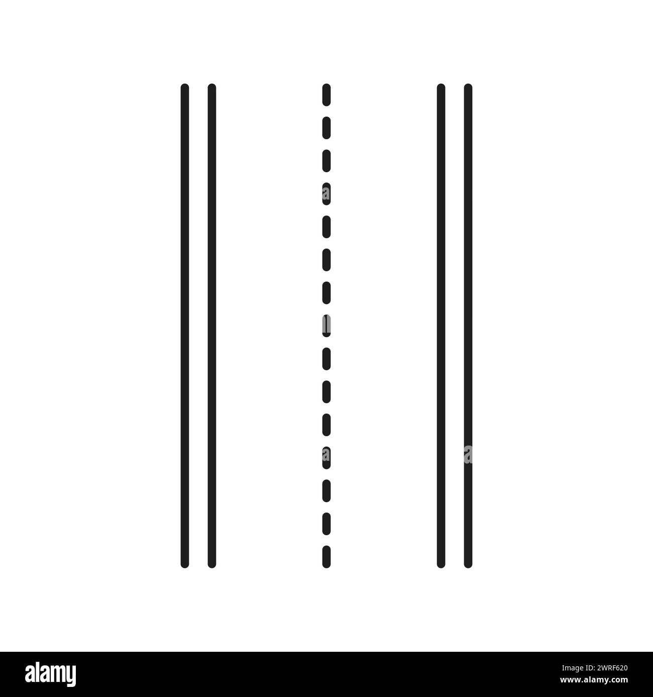 Highway road line icon, street traffic or route lane with marking ...