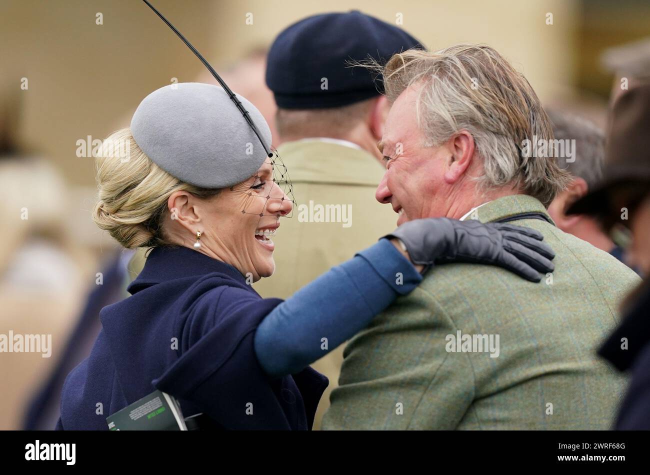 Zara Tindall on day one of the 2024 Cheltenham Festival at Cheltenham ...