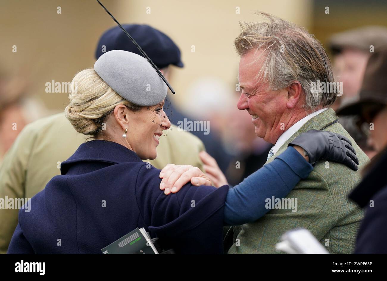 Zara Tindall on day one of the 2024 Cheltenham Festival at Cheltenham ...