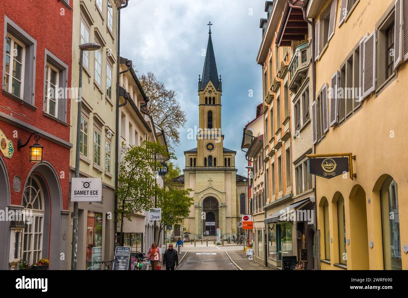 Great view of the street Paradiesstraße leading to the entrance of the ...
