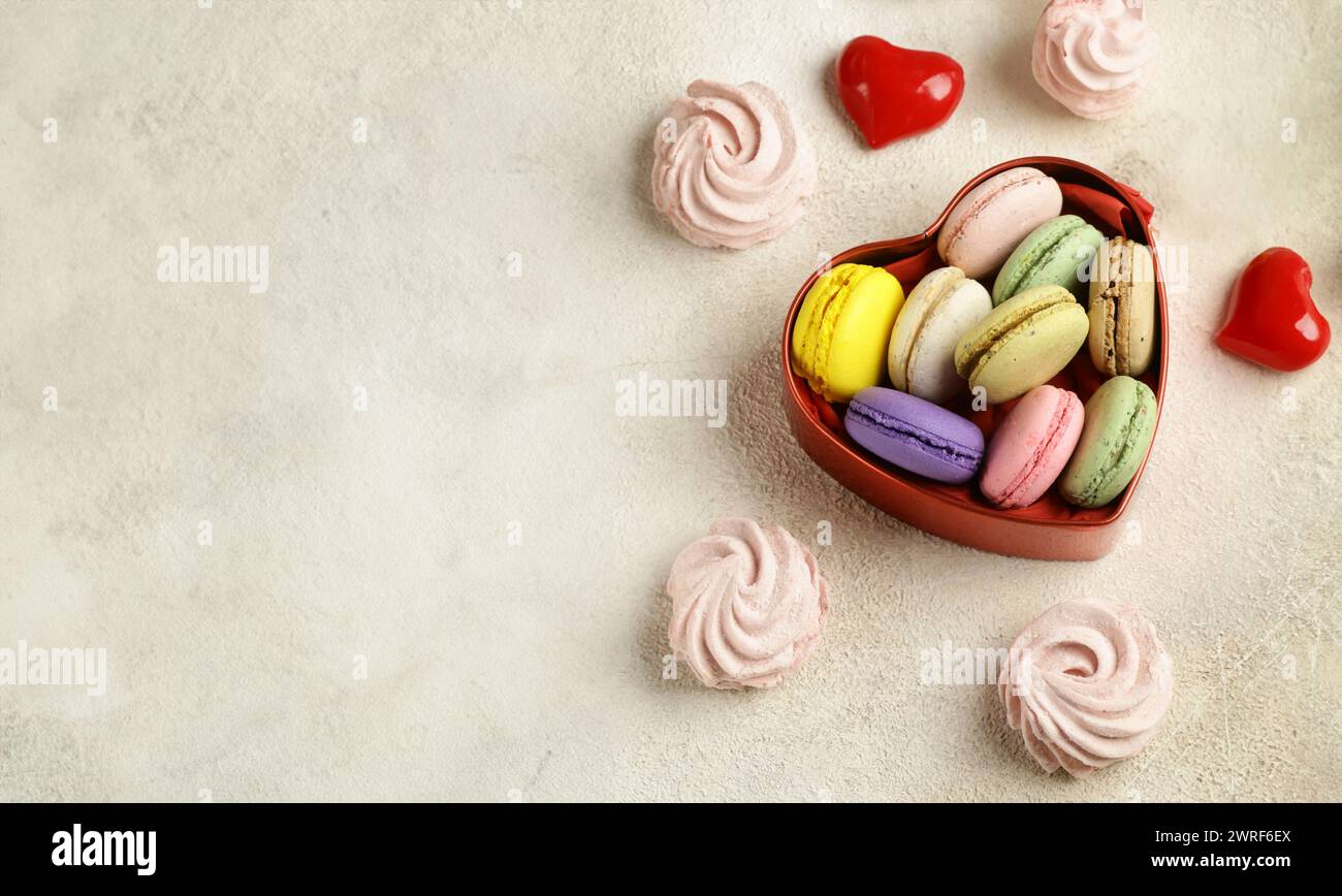 traditional macaroons with different fillings Stock Photo - Alamy