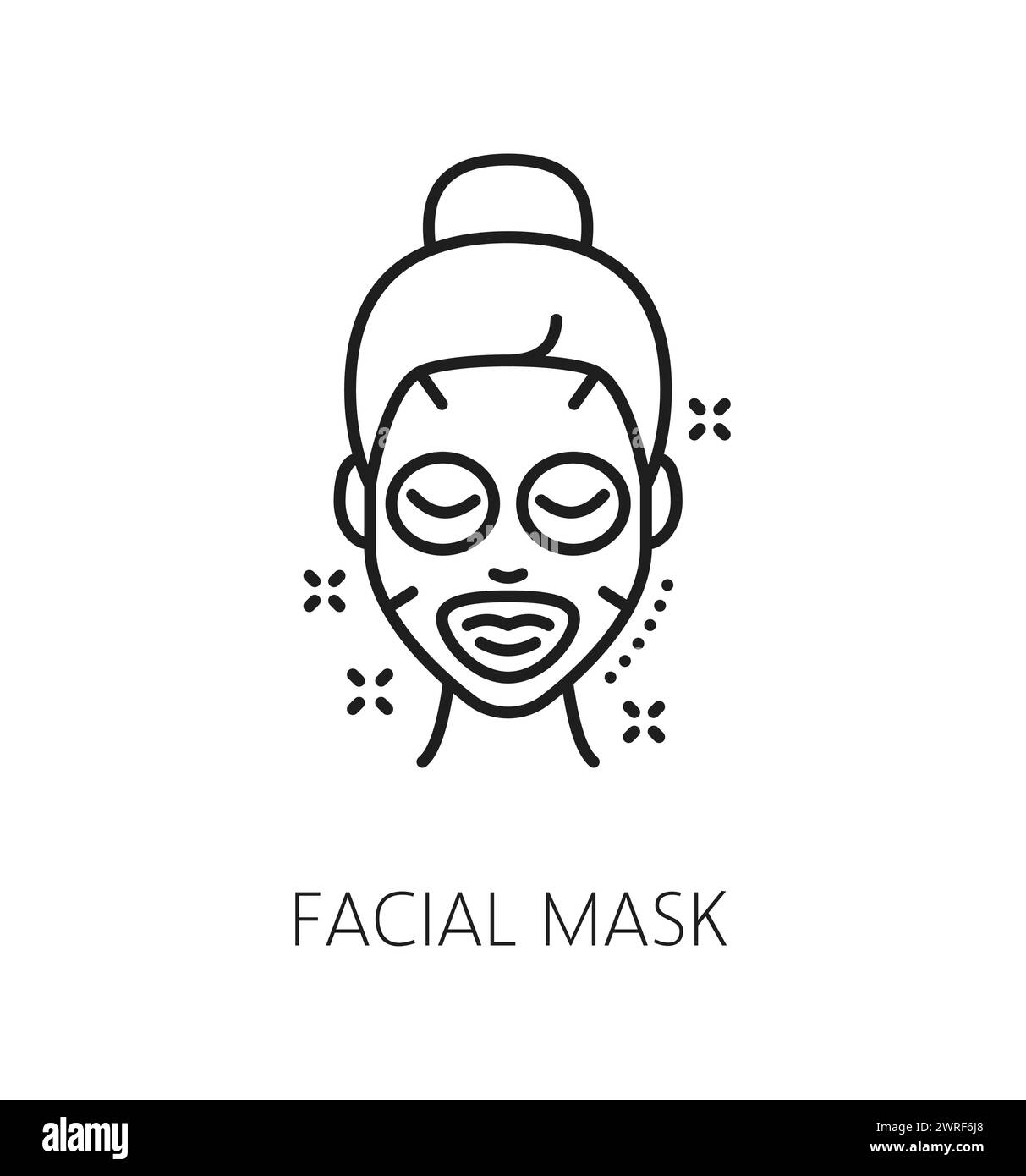 Face skin mask, cosmetology care and mesotherapy icon. Face skin health ...