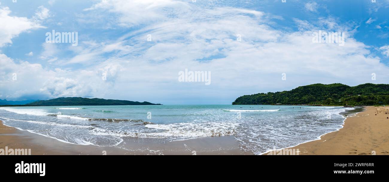 Pacitan beach landscape in Java, Indonesia. A popular beach resort for ...