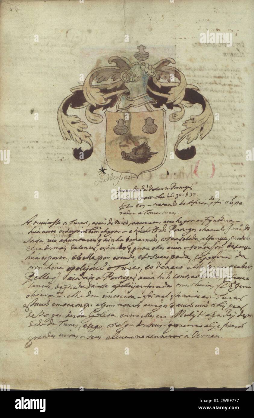 Joao de Sousa Coat of Arms Stock Photo - Alamy