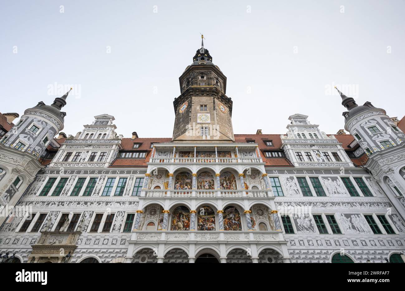 Dresden, Germany. 12th Mar, 2024. View of the restored four-storey ...