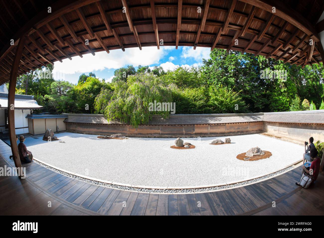 Ryoanji Zen temple is Japan's most famous rock garden. UNESCO heritage ...