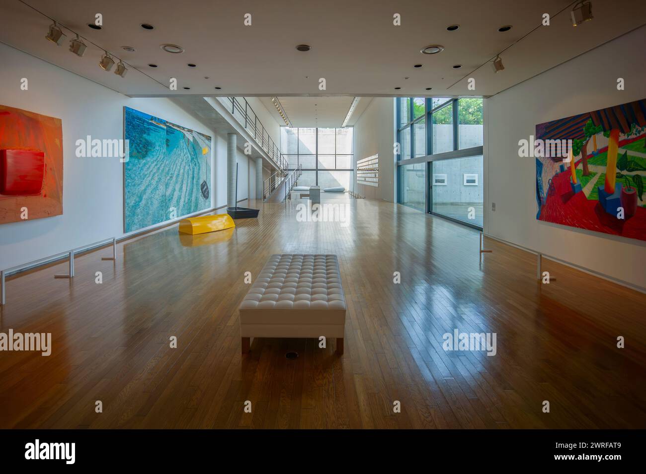 Long art gallery at Bernesse House Hotel, Naoshima island, Japan Stock ...