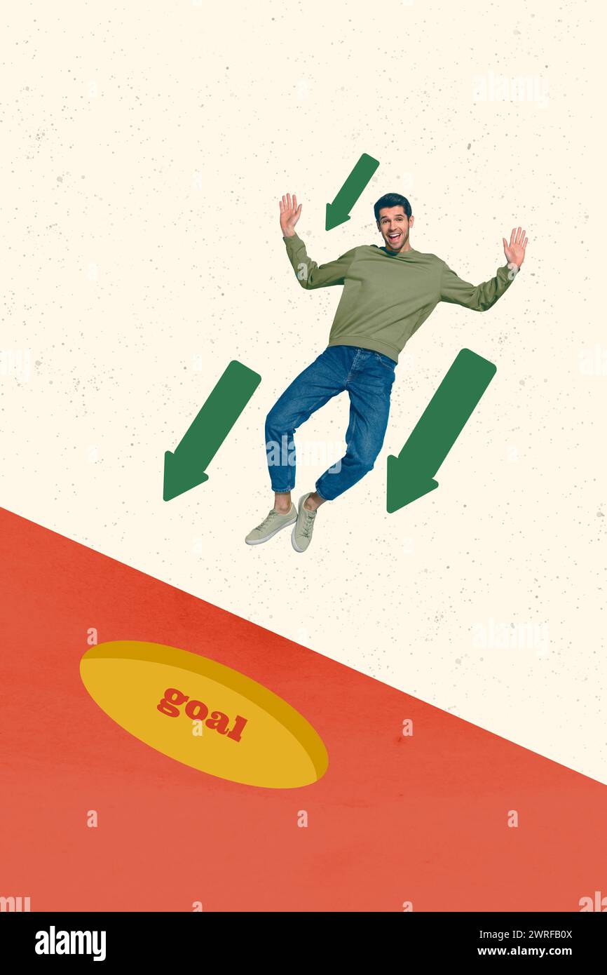 Creative 3d photo artwork graphics collage painting of happy smiling ...