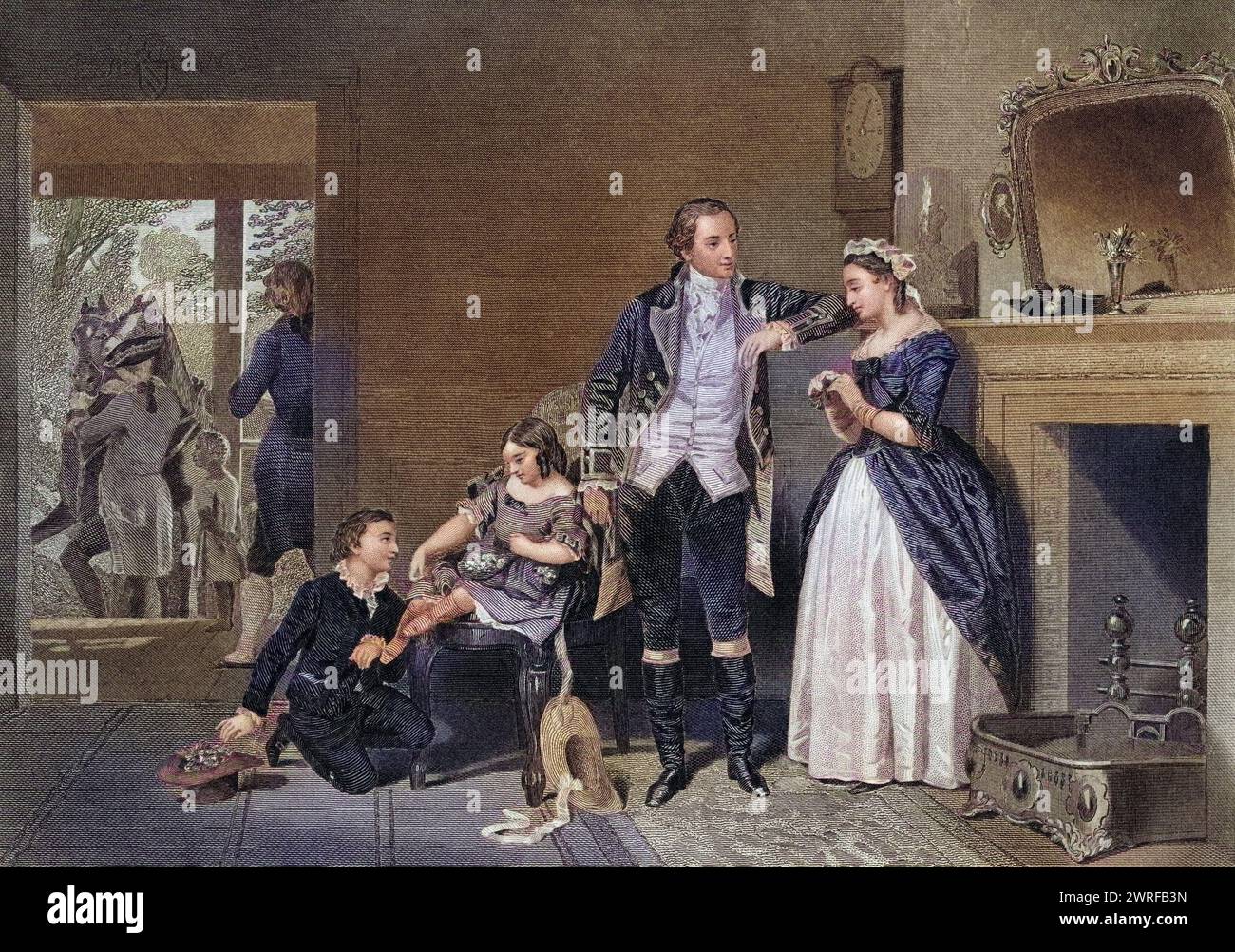Washingtons first interview mrs custis hi-res stock photography and ...