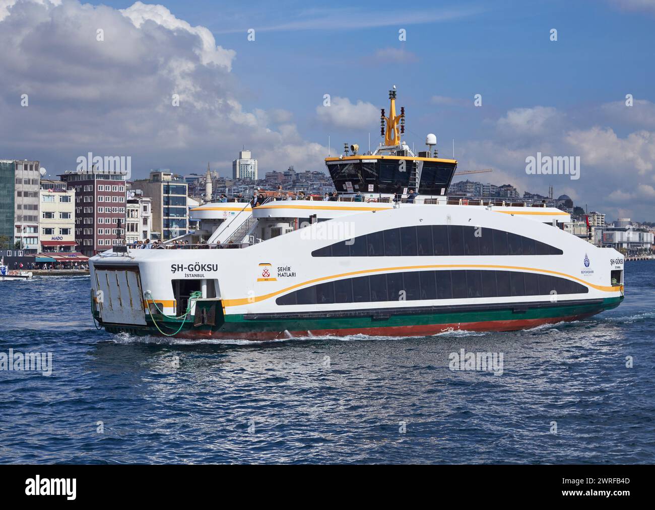 The Sh-Goksu Passenger Ferry, Eminonu Harbour, Istanbul, Turkey, Europe ...