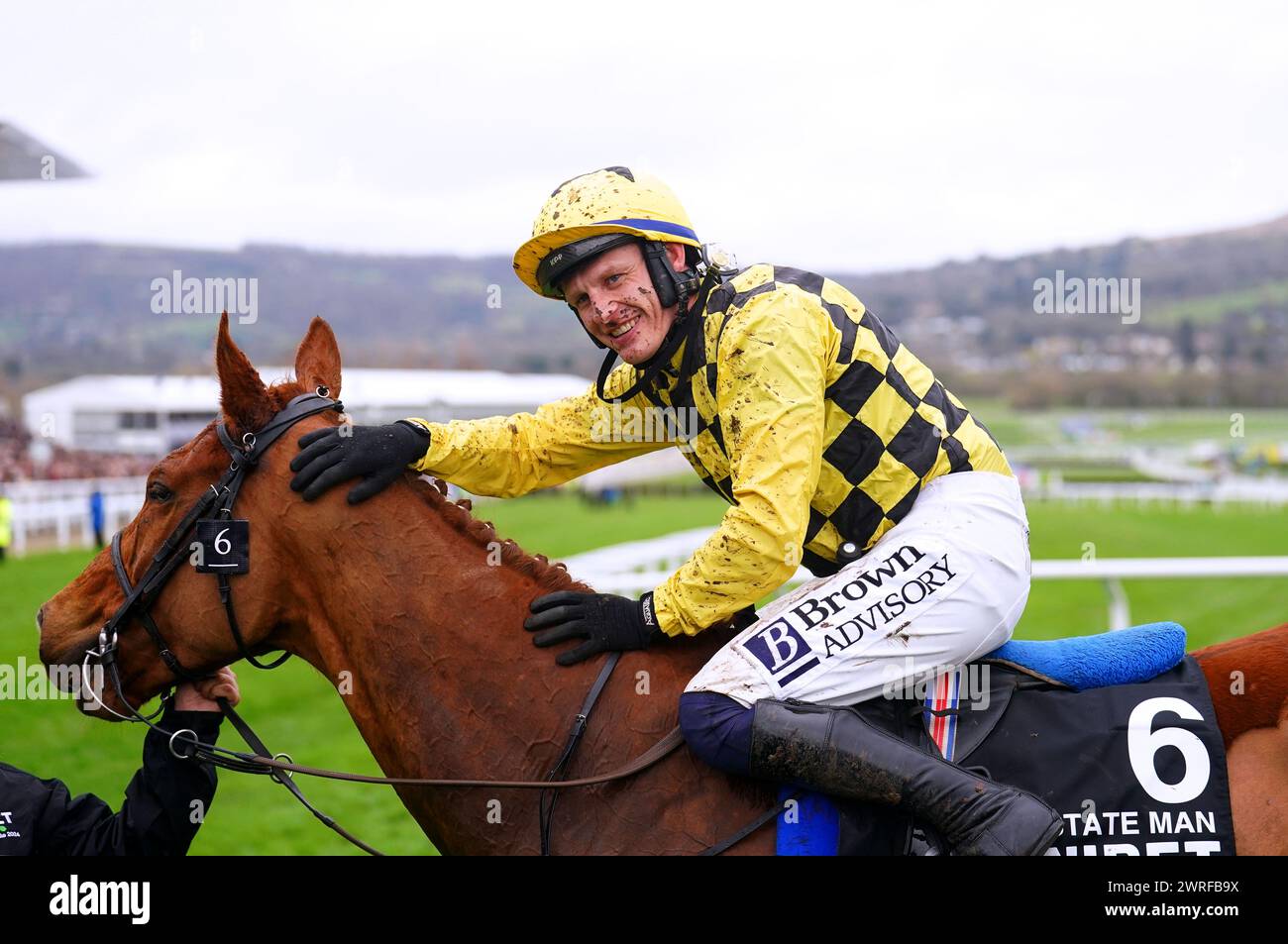 Jockey Paul Townend celebrates on State Man after winning the Unibet ...
