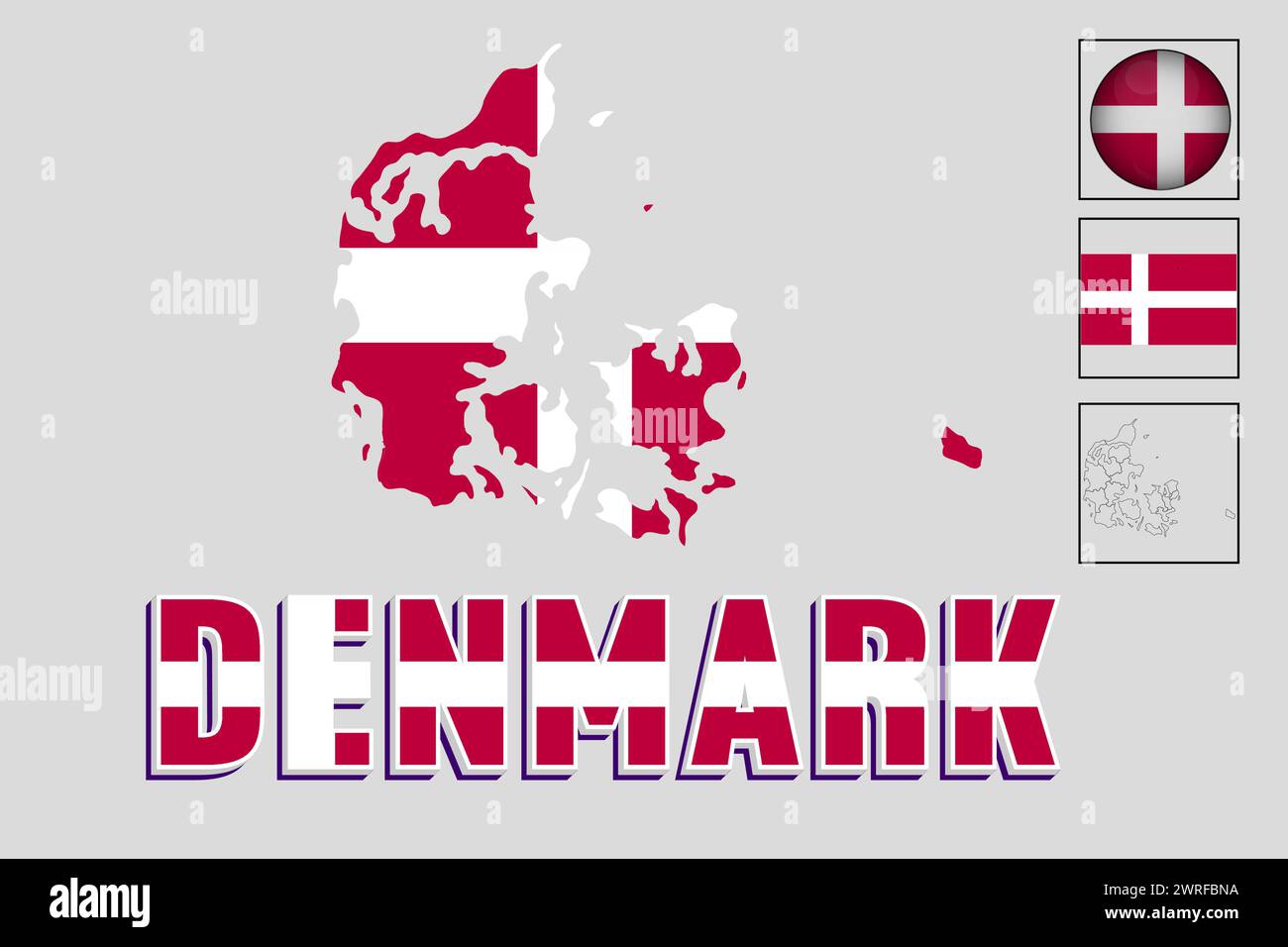 Outline map of denmark hi-res stock photography and images - Alamy