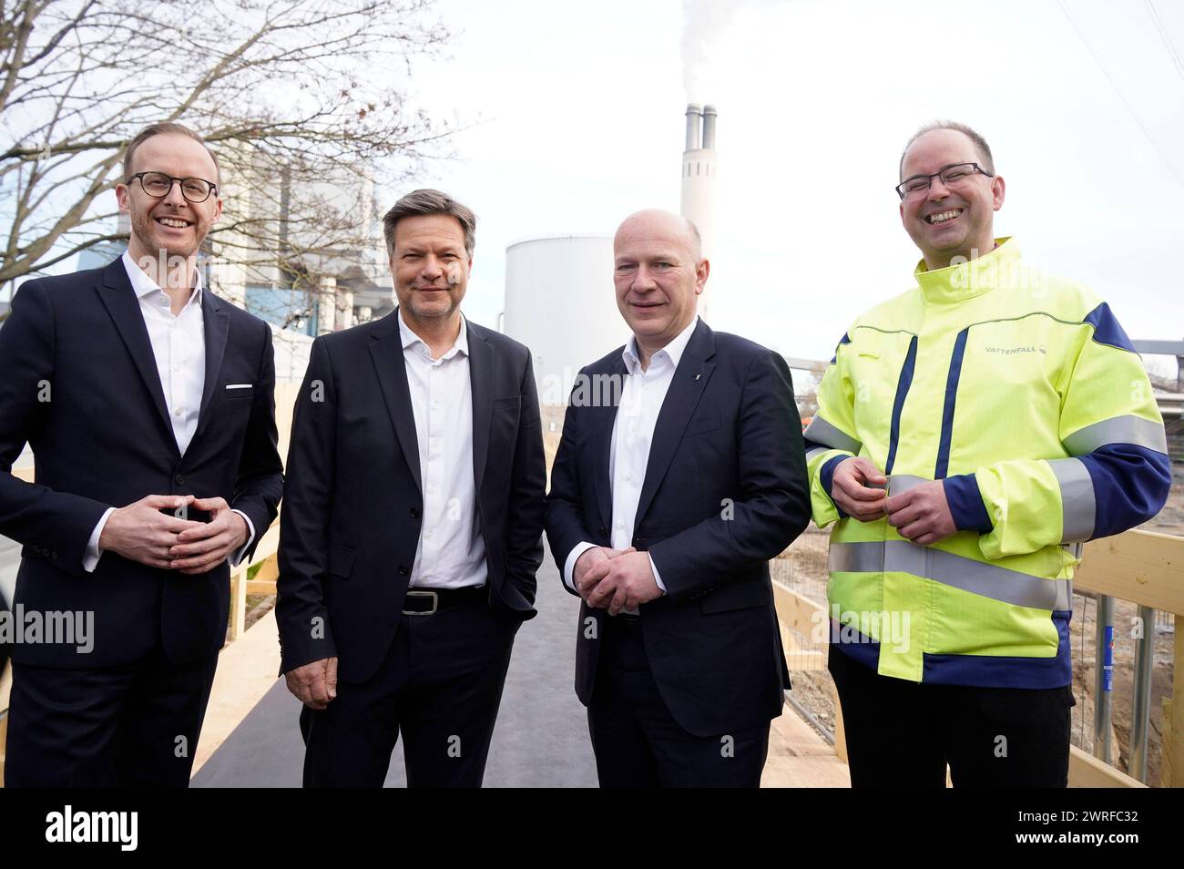 Christian Feuerherd, Robert Habeck, Kai Wegner und Christoph Donner bei ...