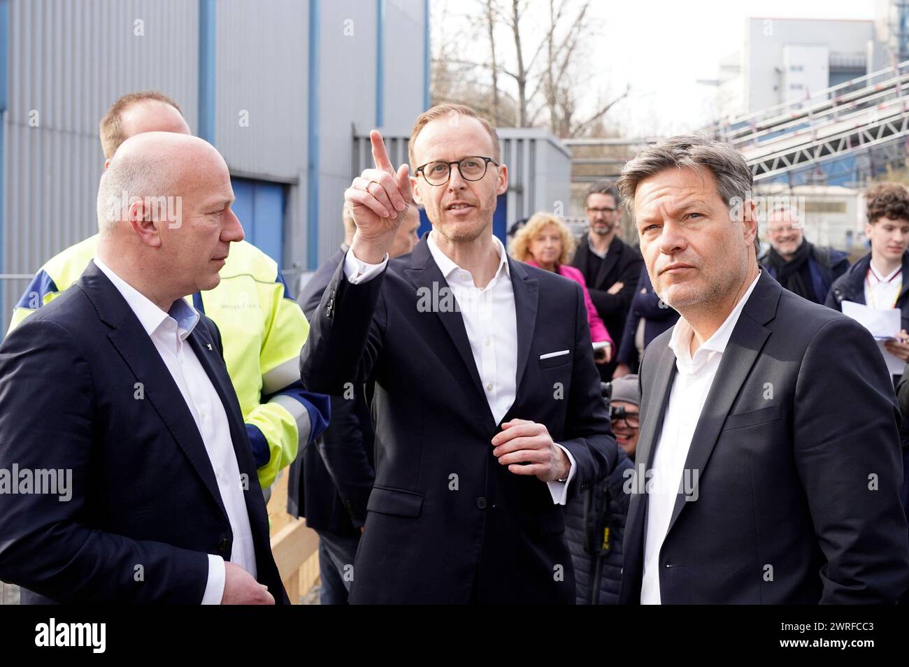 Kai Wegner, Christoph Donner, Christian Feuerherd und Robert Habeck bei ...