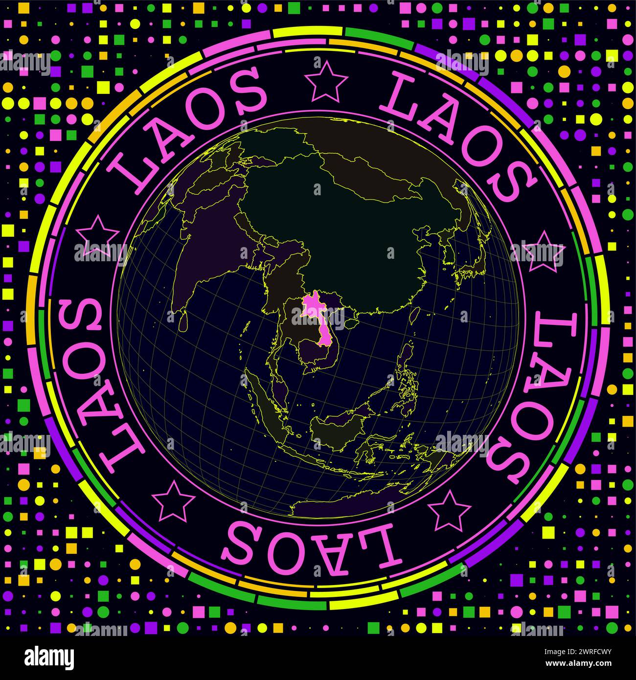 Map satellite geography laos hi-res stock photography and images - Alamy