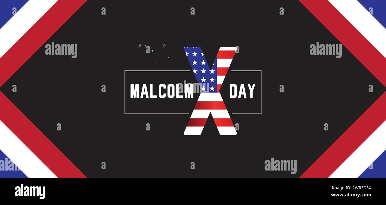 You can download Malcolm X Day wallpapers and background Stock Vector ...