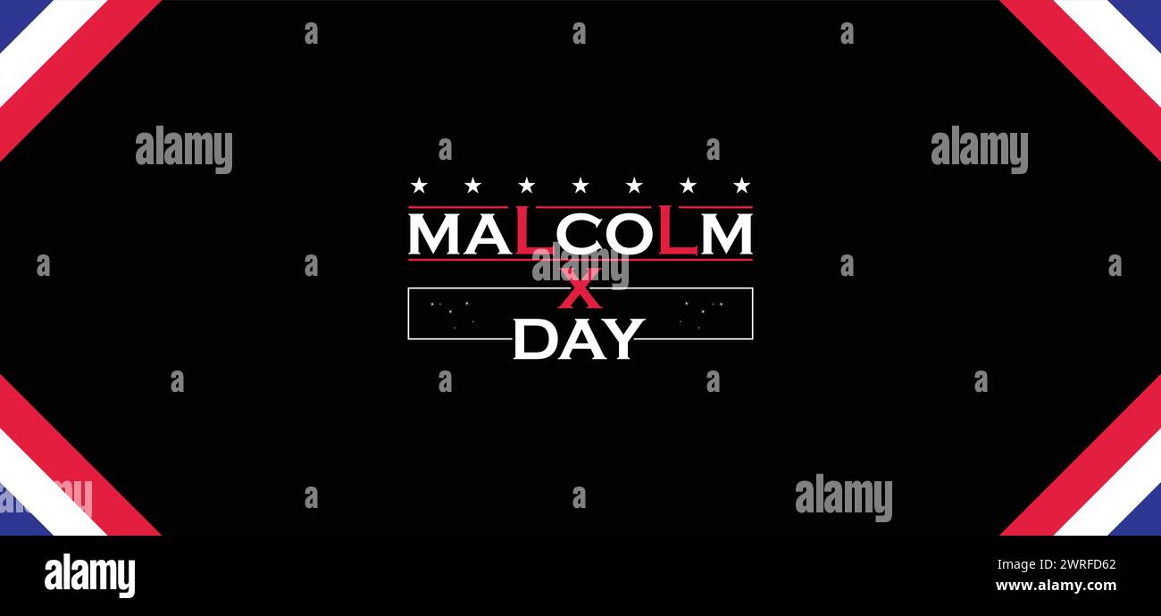 You can download Malcolm X Day wallpapers and background Stock Vector ...