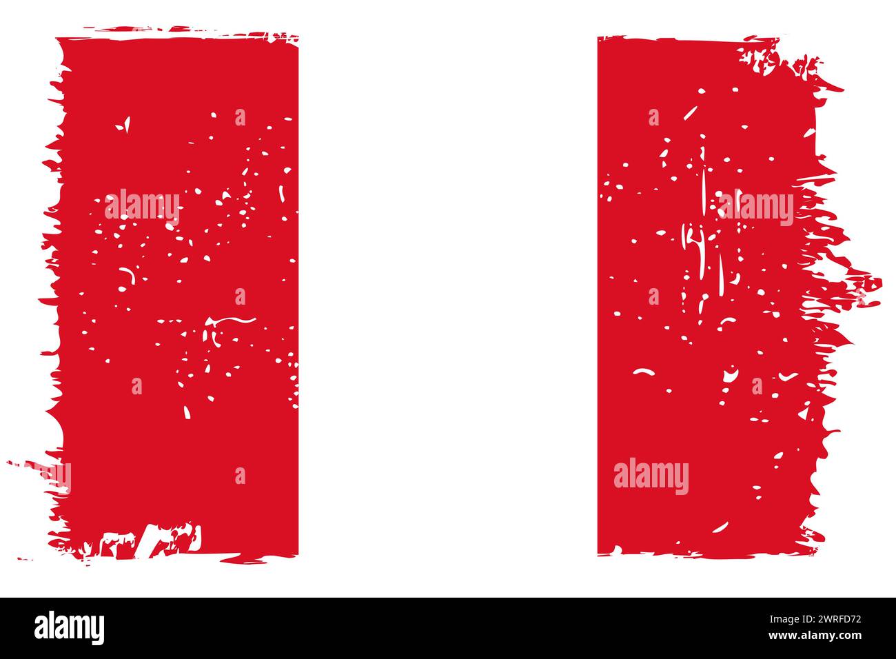 Peru flag - vector flag with stylish scratch effect and white grunge ...