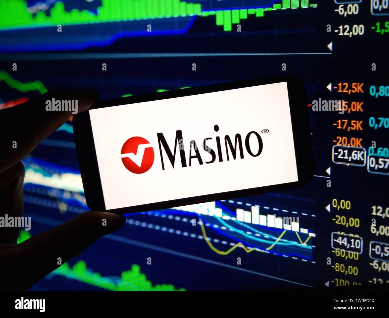 Konskie, Poland - March 11, 2024: Masimo company logo displayed on mobile phone Stock Photo - Alamy