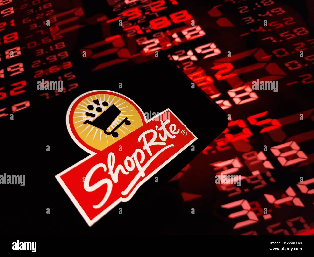 Konskie, Poland - March 11, 2024: Shoprite company logo displayed on ...