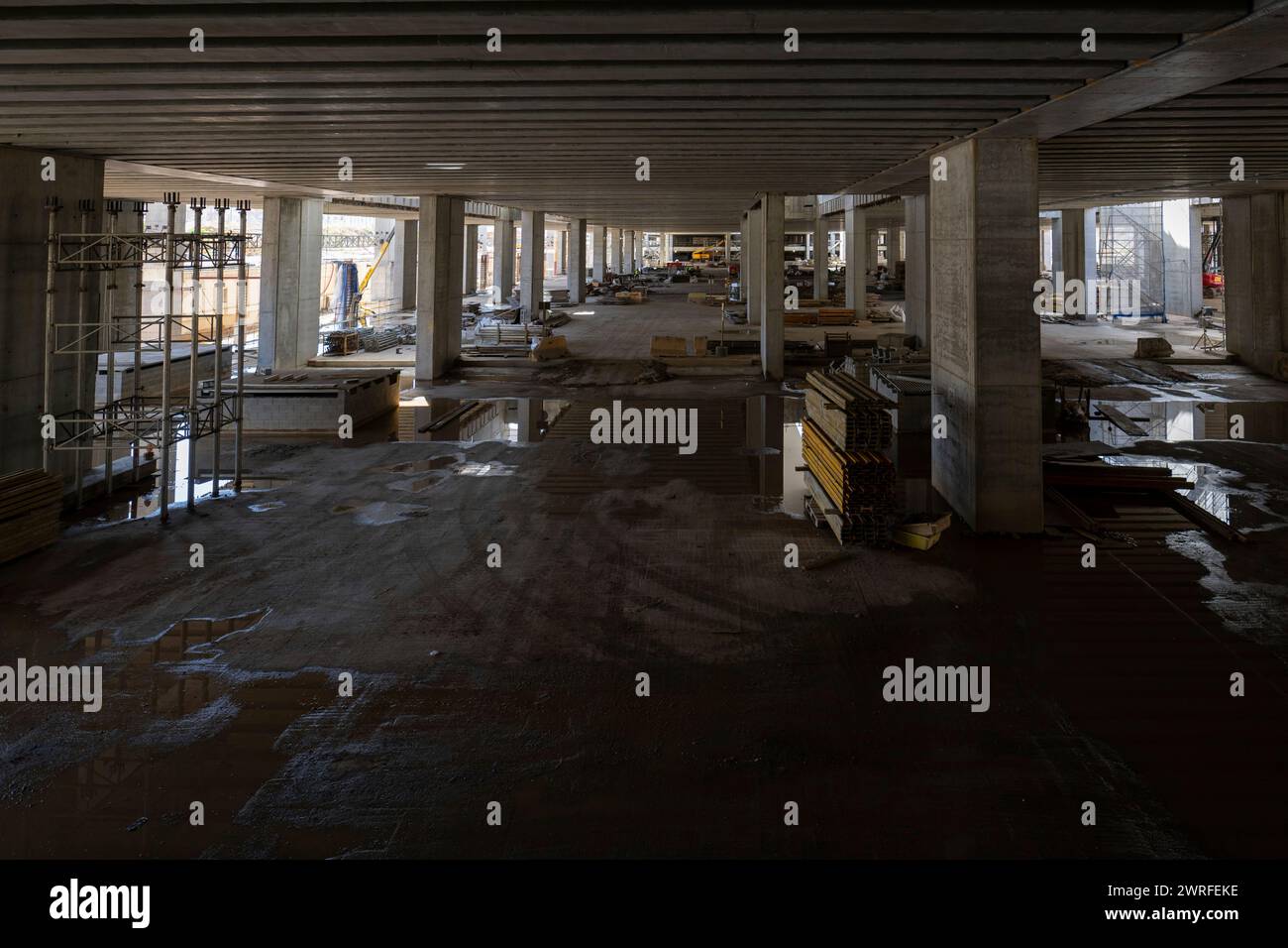 Progress of the works of the new phase of the central structure of the ...