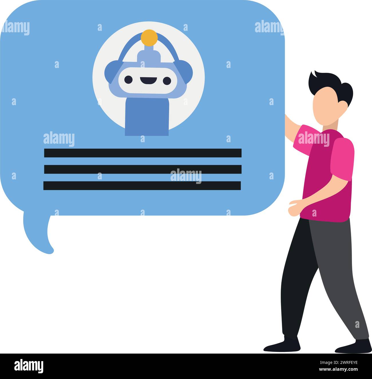 chatbot conversation online Stock Vector Image & Art - Alamy