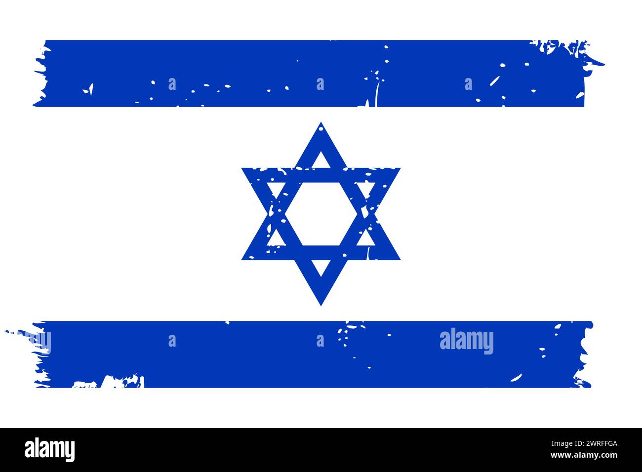 Israel flag - vector flag with stylish scratch effect and white grunge ...