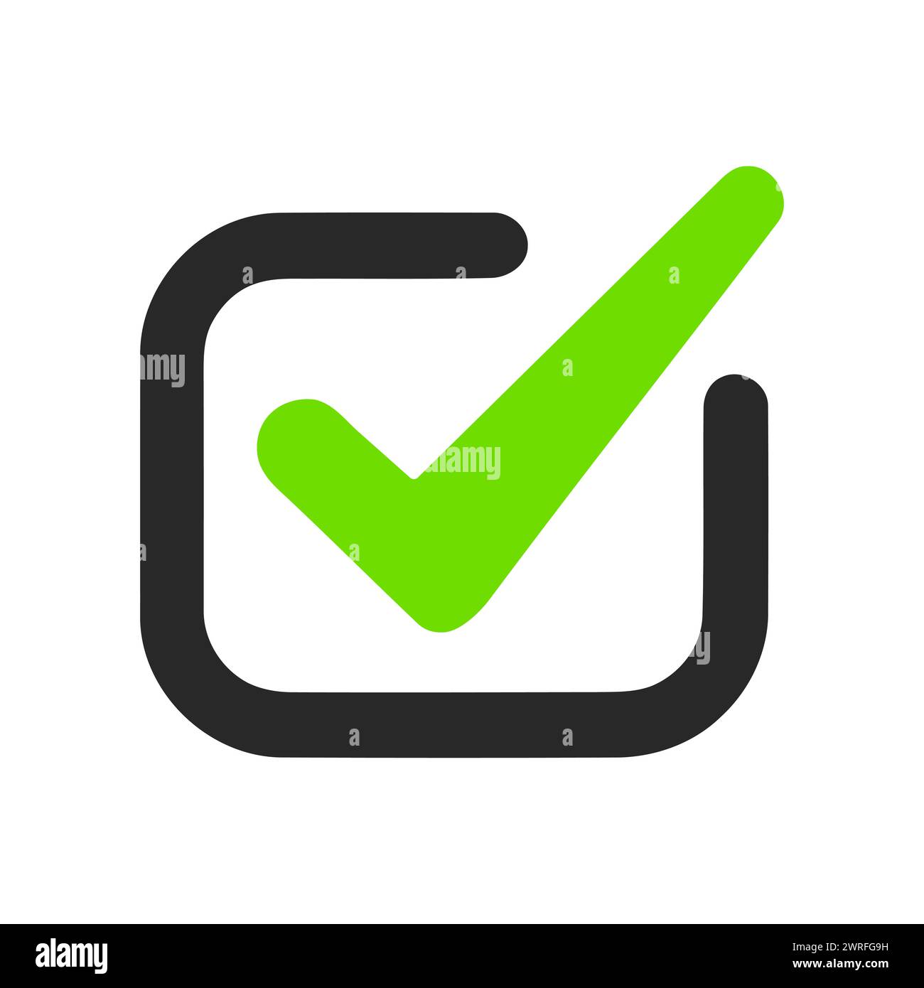 Check mark icon. Check box on white background Stock Vector Image & Art ...