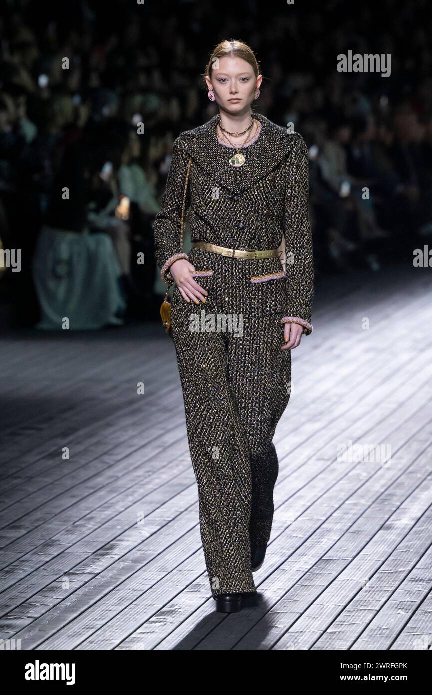 Paris, France. 05th Mar, 2024. A model walks on the runway at the ...