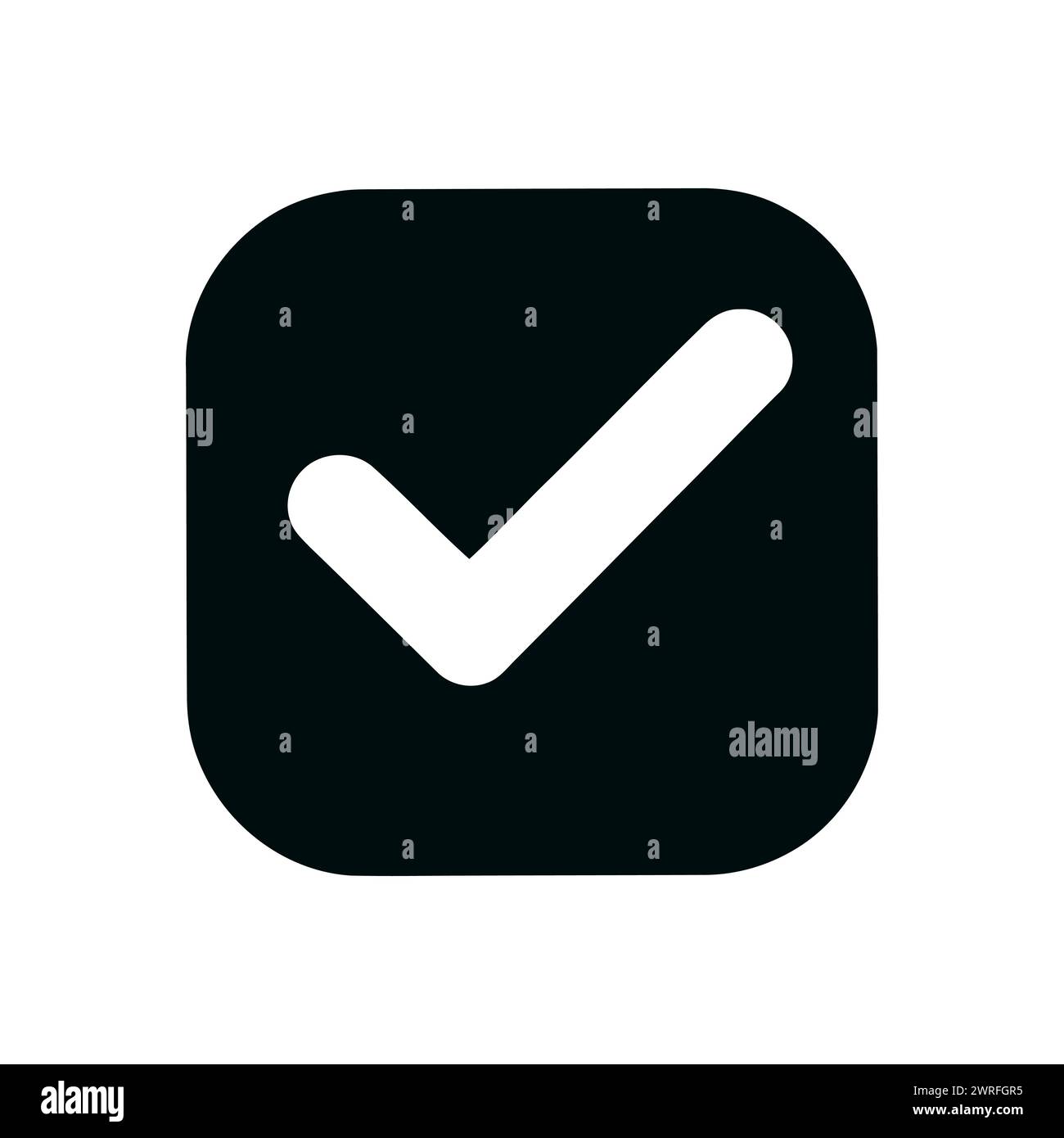 Check mark icon. Check box on white background Stock Vector Image & Art ...