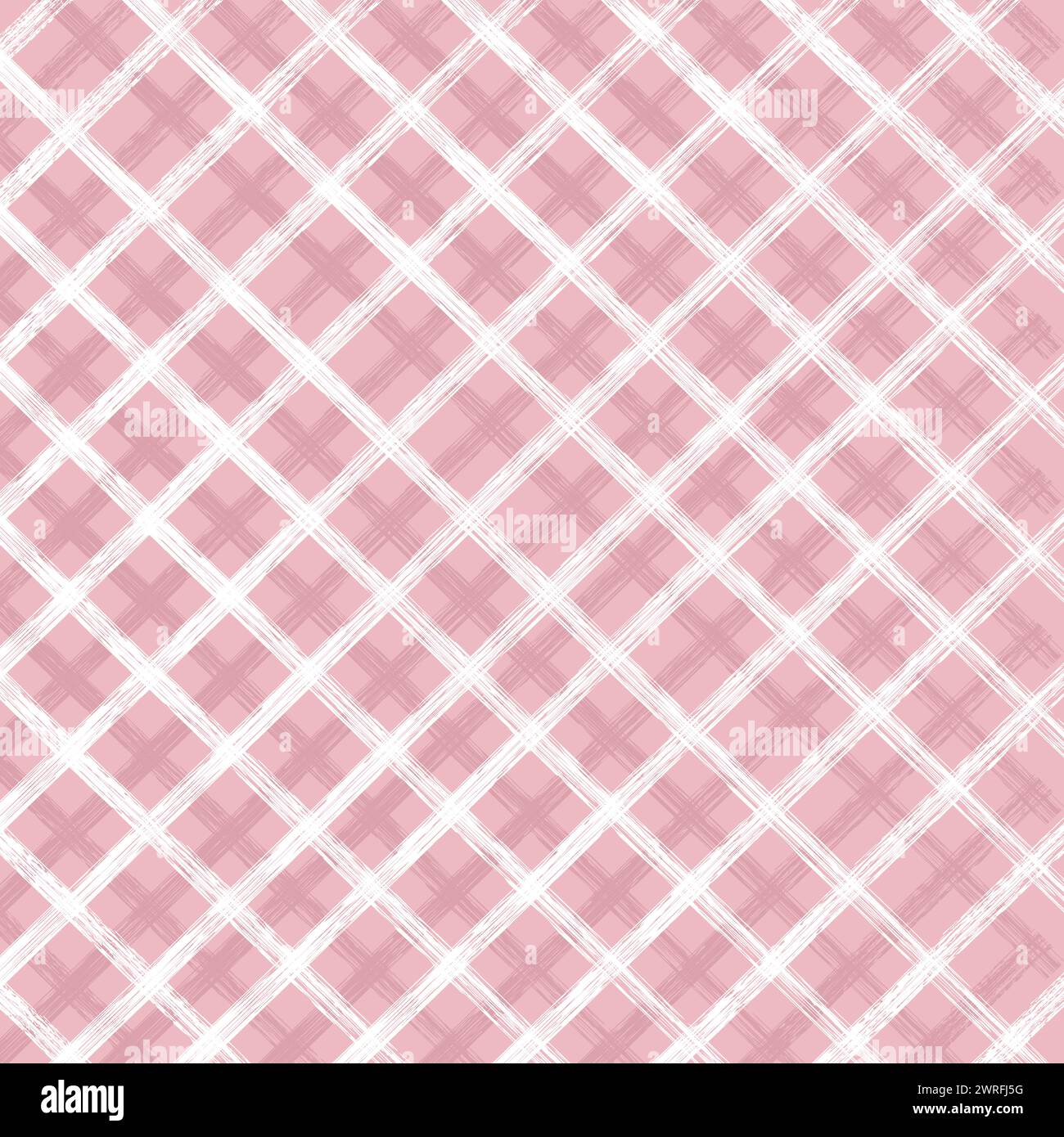 Vector hand drawn cute checkered pattern. Doodle Plaid crayon brush ...