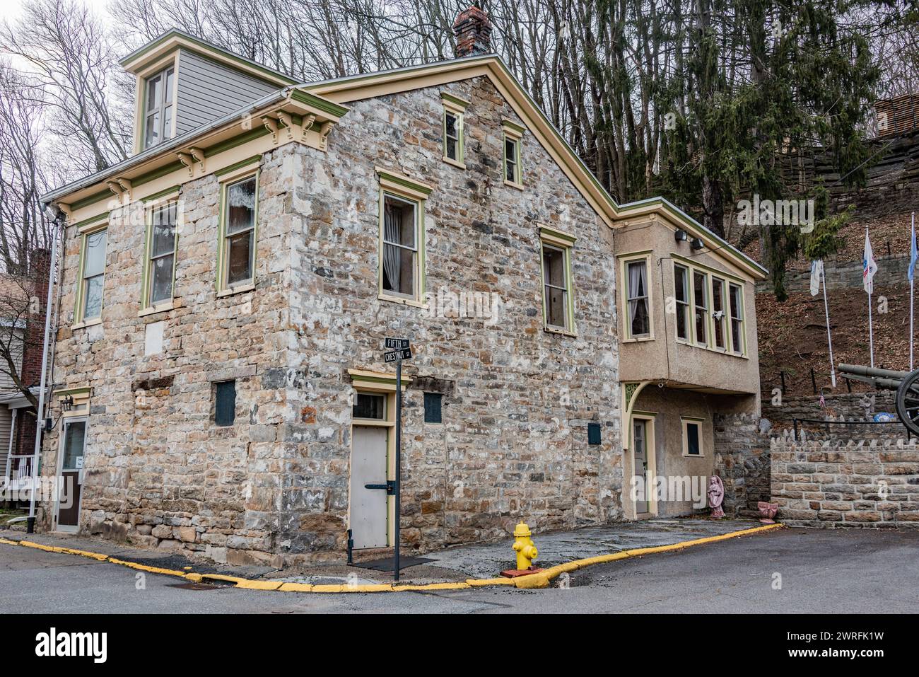 Historic Stone House, Ashland Pennsylvania USA Stock Photo - Alamy