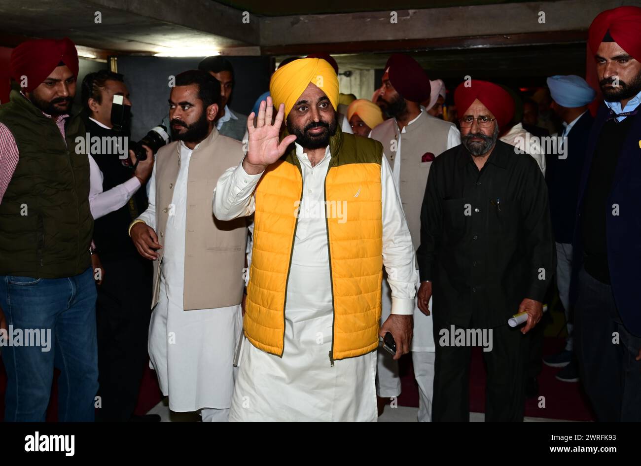 Chandigarh, India. 12th Mar, 2024. CHANDIGARH, INDIA - MARCH 12: Chief Minister Punjab Bhagwant ...